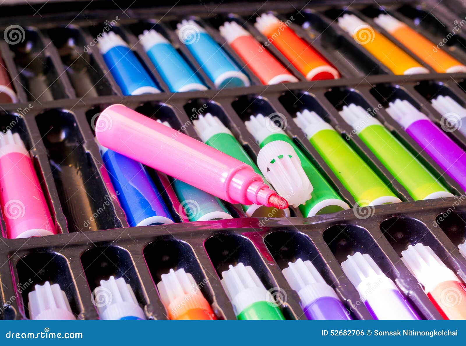 Color pen set stock photo. Image of artistic, crayon - 52682706