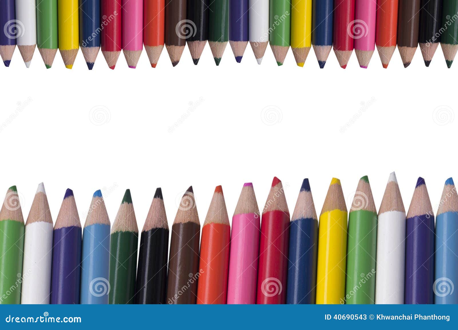 Color Pencil Border and Frame Stock Image - Image of concept, brown ...