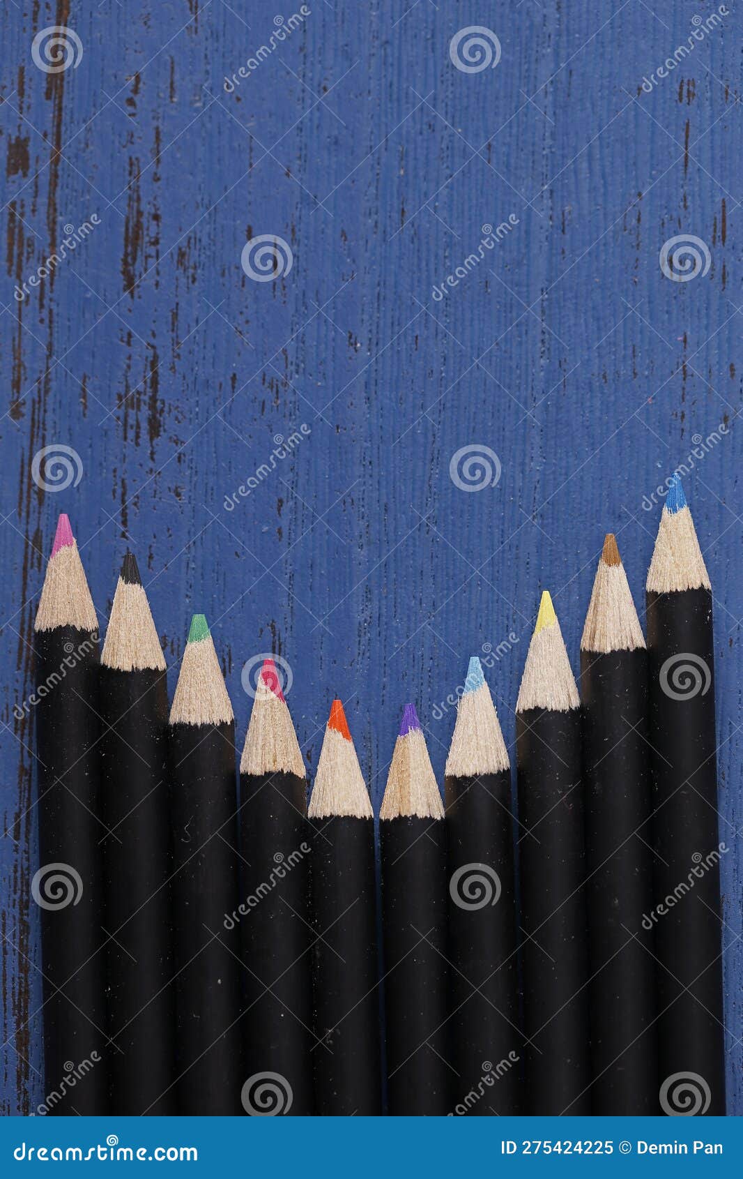 Color pencil, close-up stock image. Image of close, green - 275424225