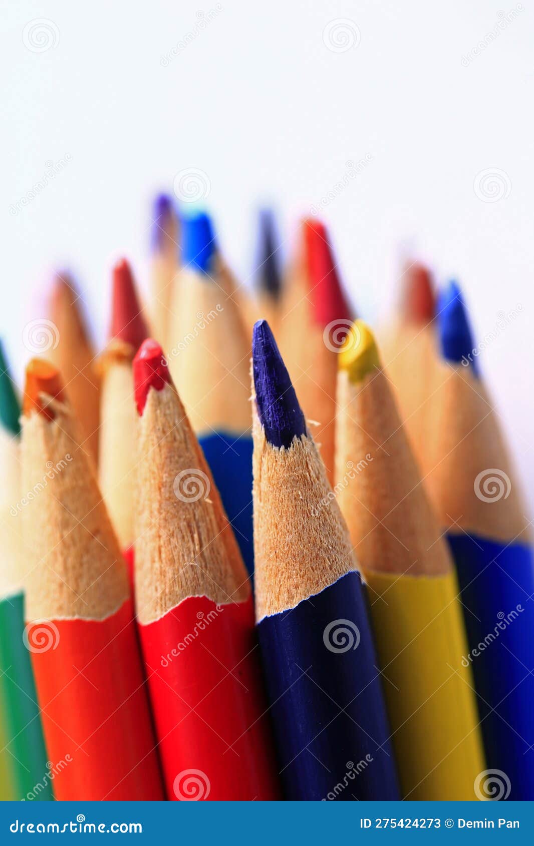 Color pencil, close-up stock image. Image of stacking - 275424273