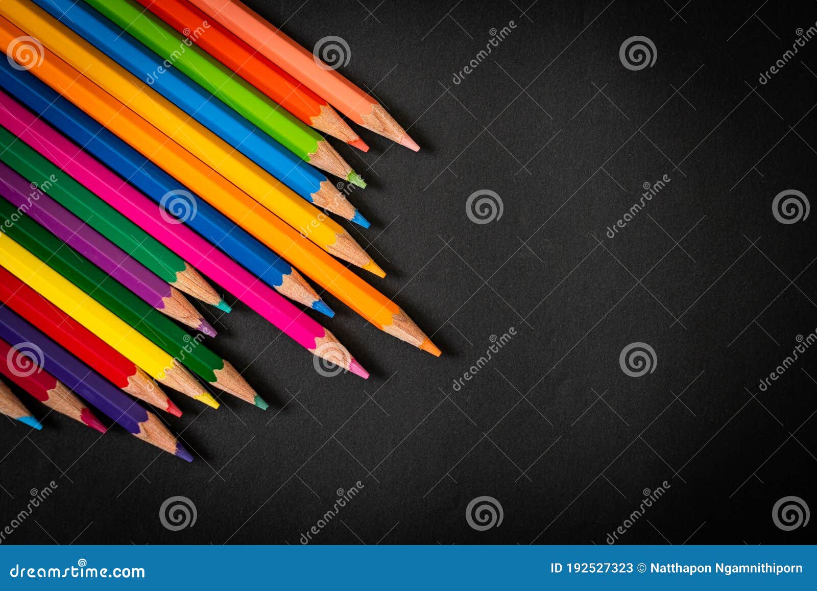 Color Pencil with Copy Space Stock Image - Image of colour, group ...