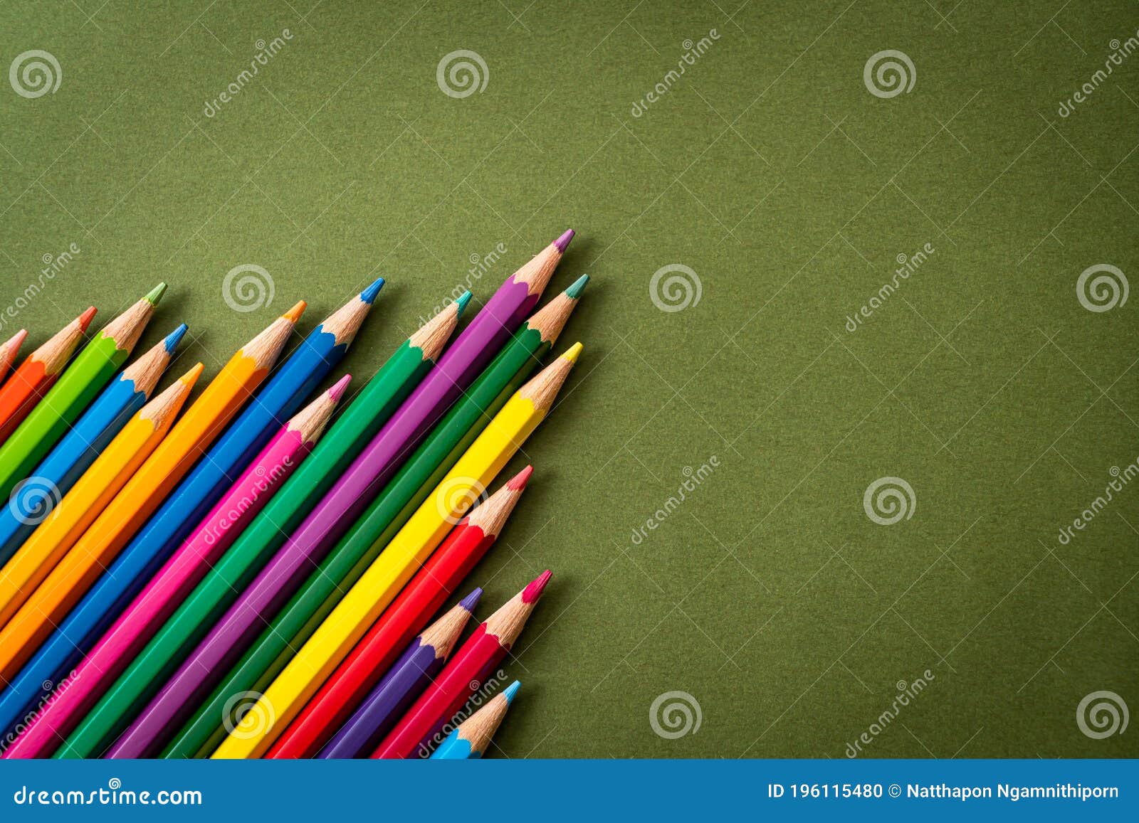 Color Pencil with Copy Space Stock Photo - Image of child, creativity ...