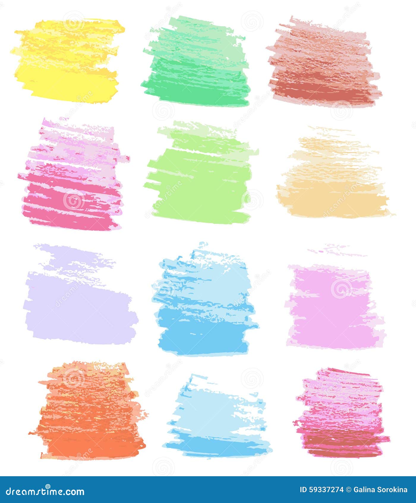 Color Pencil Drawing Banners Stock Vector - Illustration of scribble ...