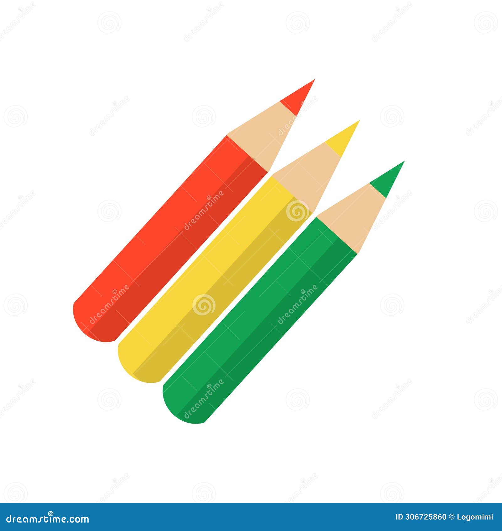 Color Pencil for Drawing, Colored Pencils Icon Vector Illustration ...