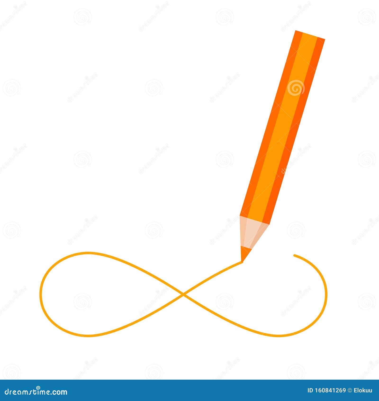 Color Pencil Drawing the Infinity Symbol Isolated Stock Vector ...