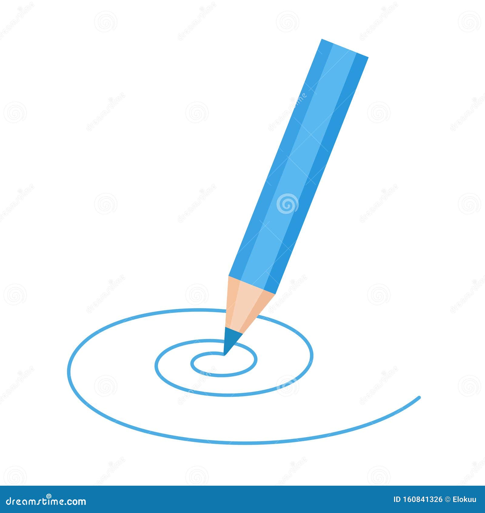 Drawing Spiral Set. Hand Drawn Metal Coil Spiral Icons. Doodle Flexible ...