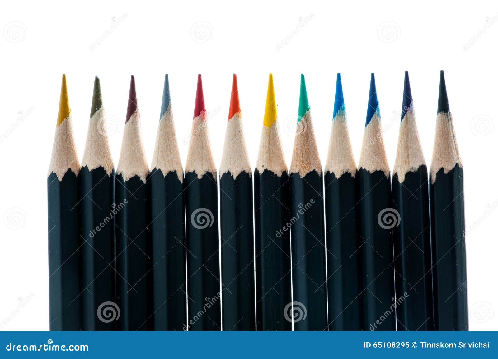 Color Pencil Isolate on White Stock Image - Image of bright, isolate ...