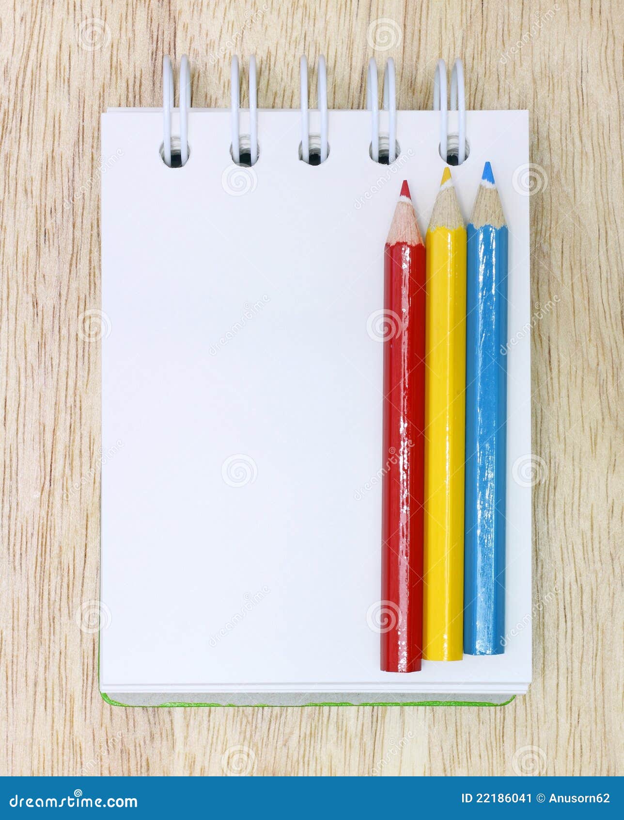 Color Pencil and notebook stock image. Image of note - 22186041