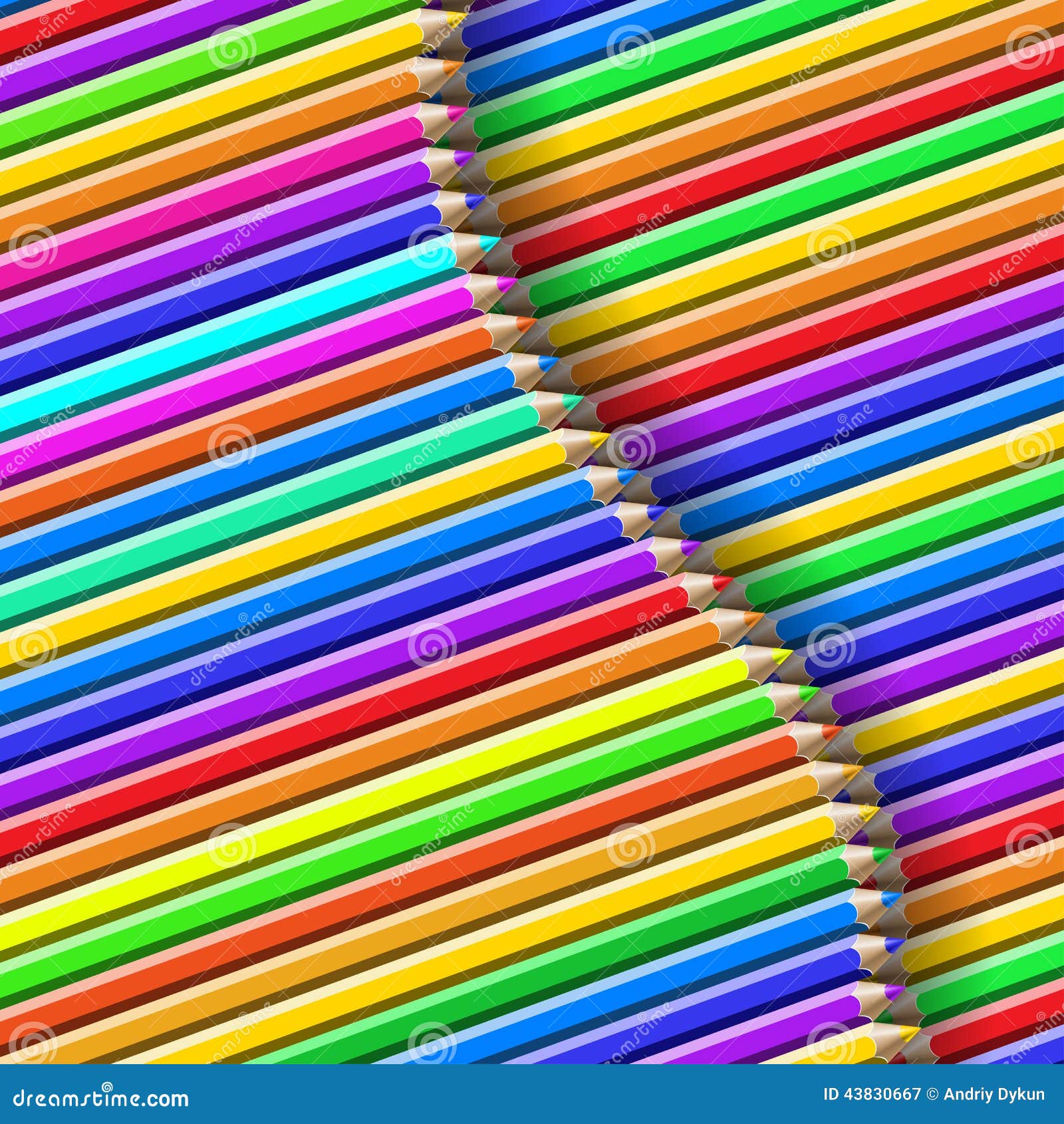 Color pencil pattern stock vector. Illustration of orange - 43830667