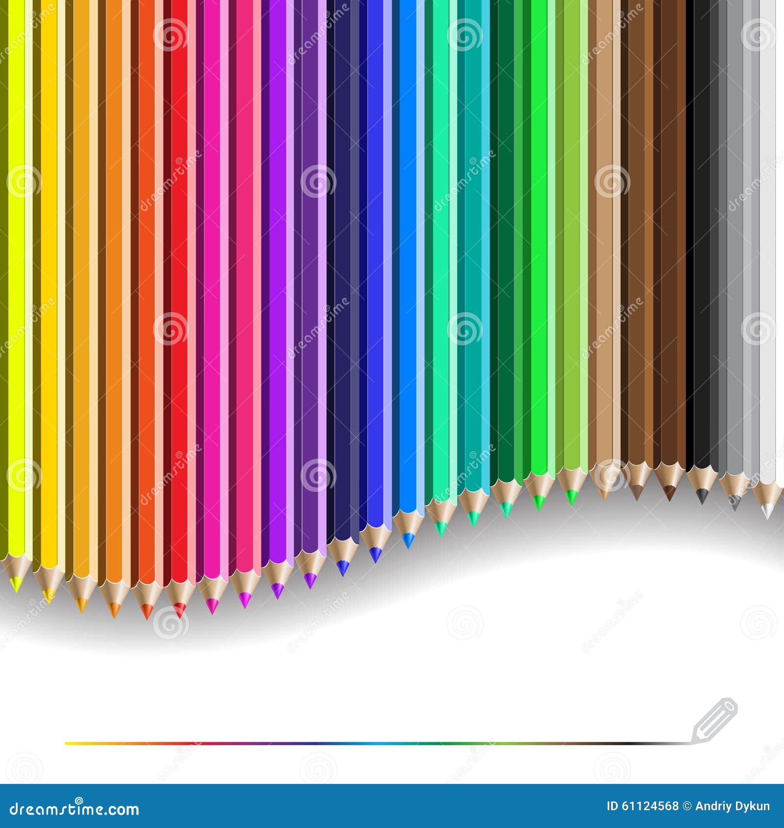 Color pencil pattern stock vector. Illustration of design - 61124568