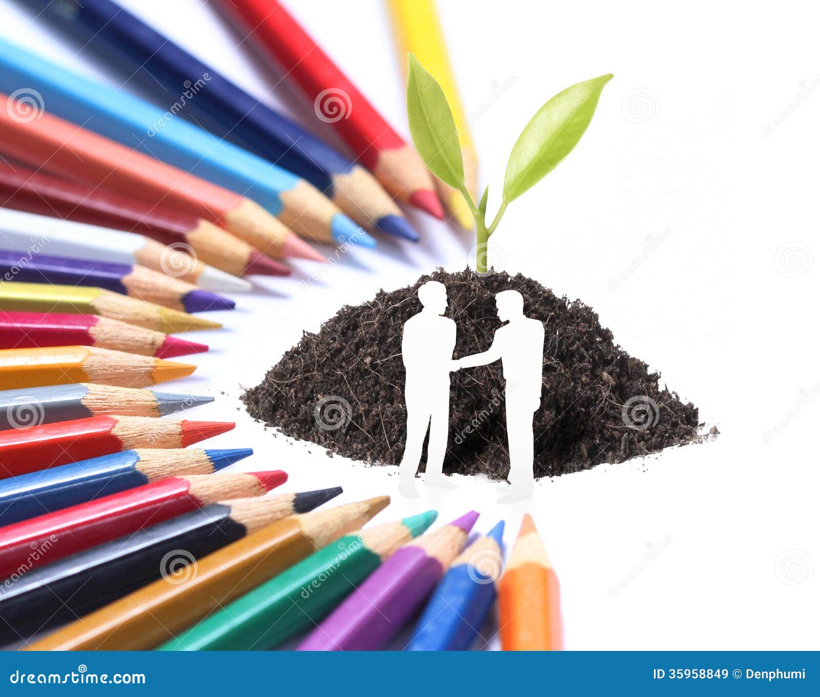 Color pencil and plant stock illustration. Illustration of design ...