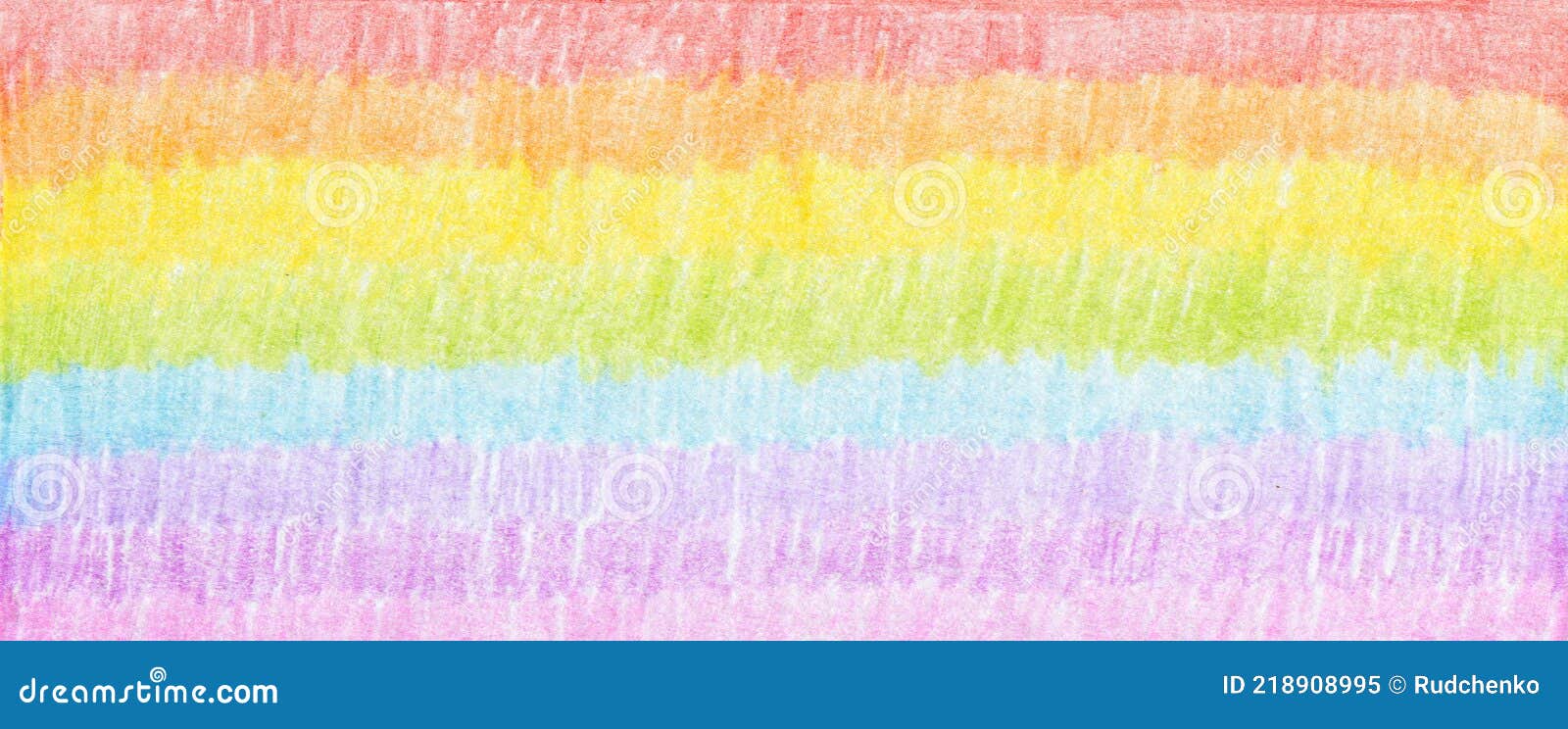 Color Pencil Rainbow Graphic Horizontal Background Stock Image - Image ...