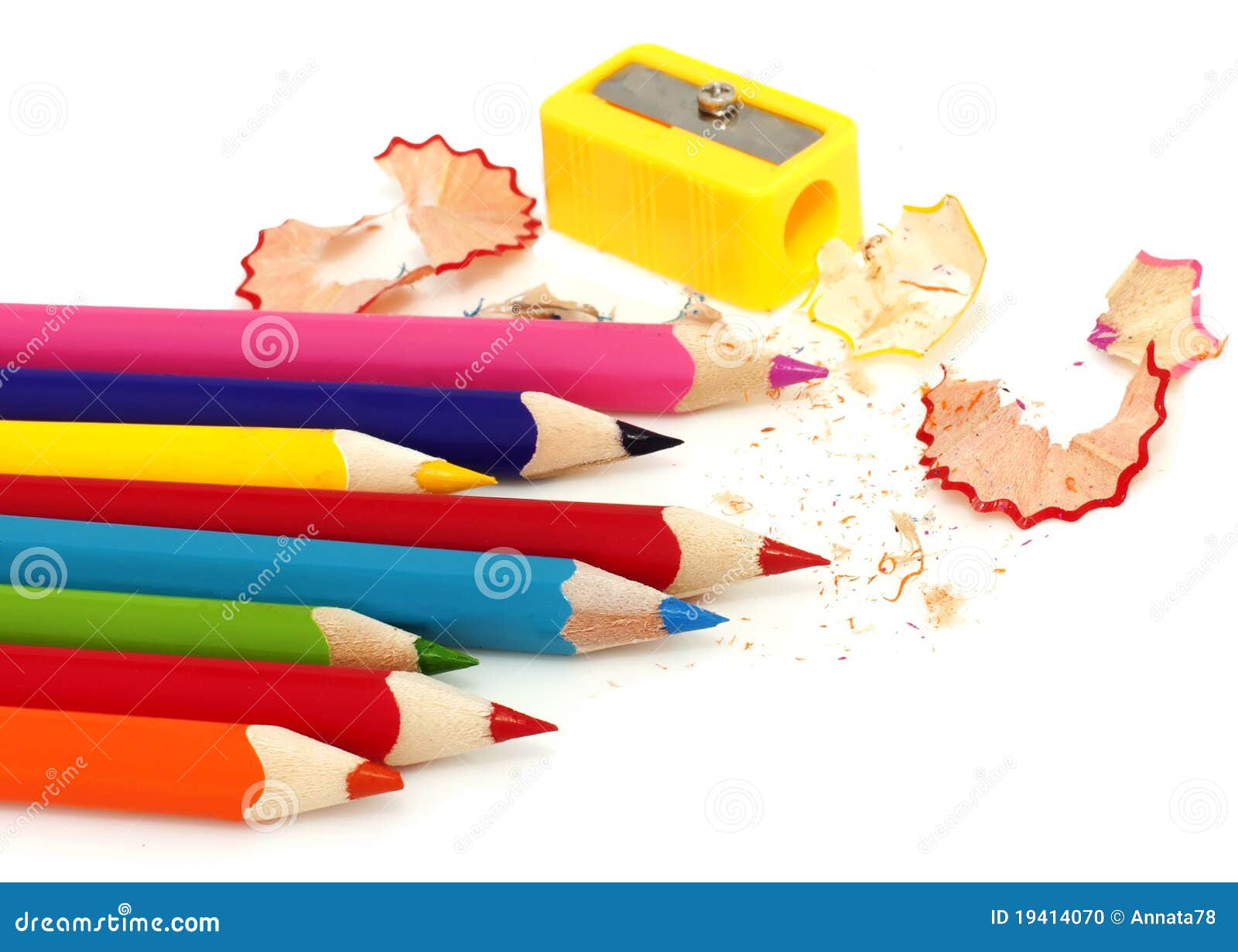 Color pencil and sharpener stock photo. Image of fantasy - 19414070