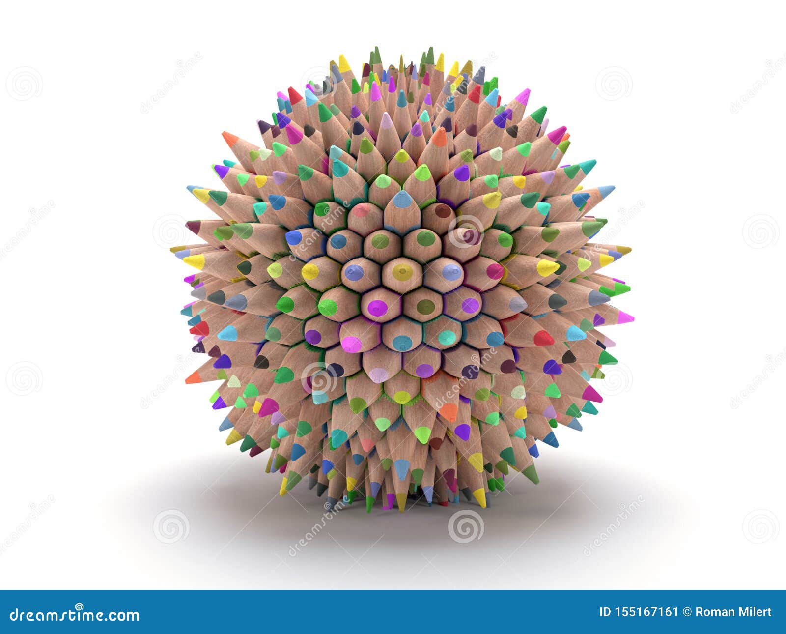 Color pencil sphere stock illustration. Illustration of sharpened ...