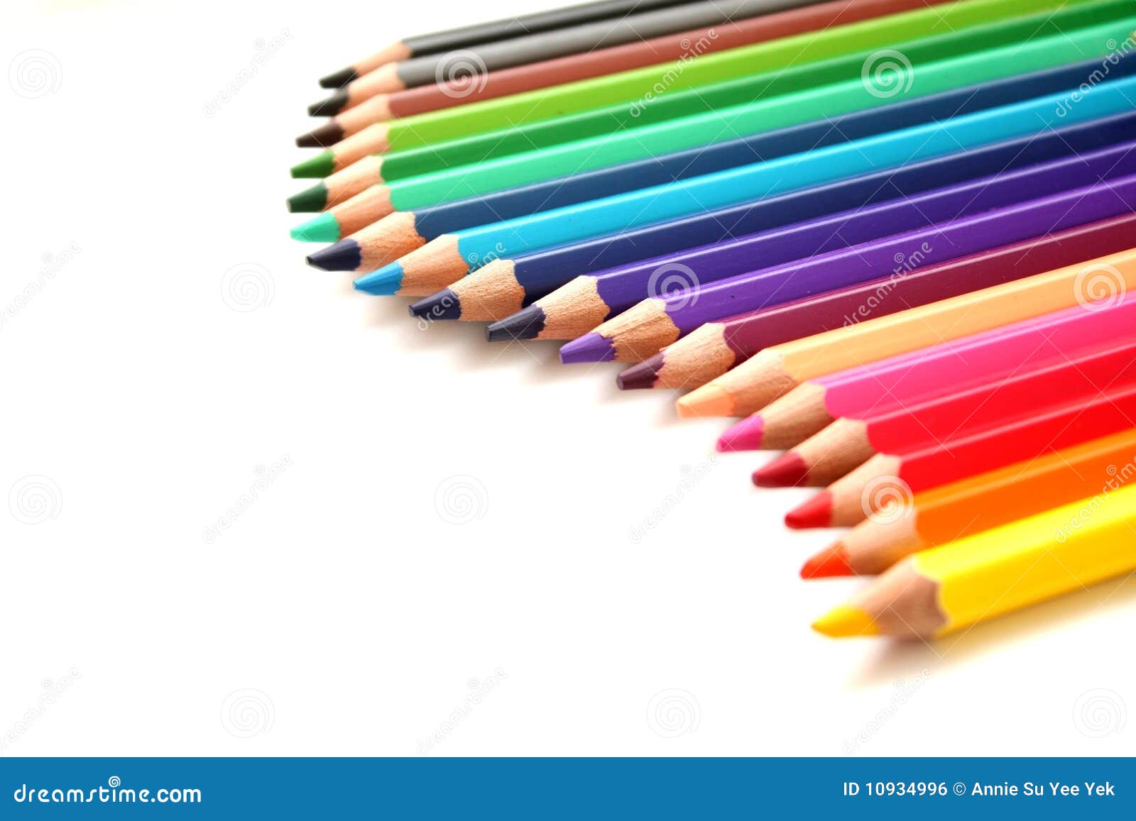 Color pencils stock photo. Image of office, isolated - 10934996