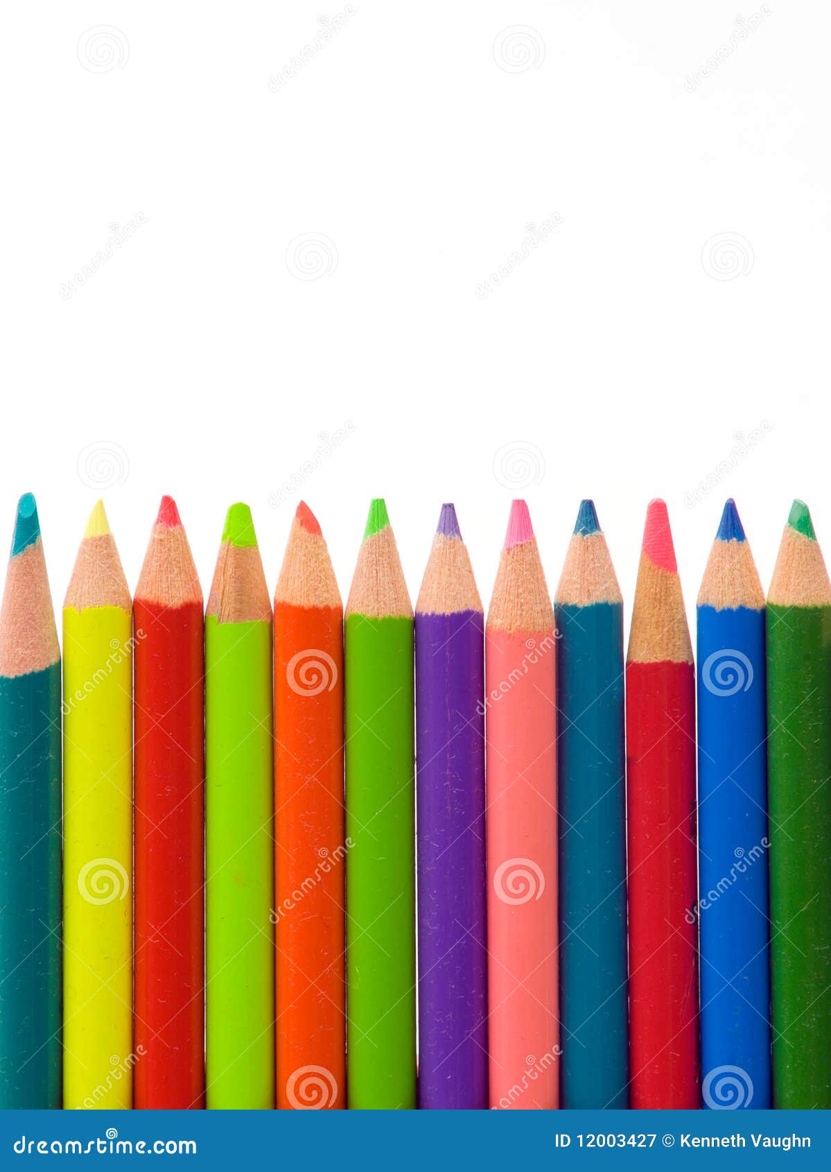 Color Pencils In Arrange In Color Wheel. Assortment Of Colored Pencils ...