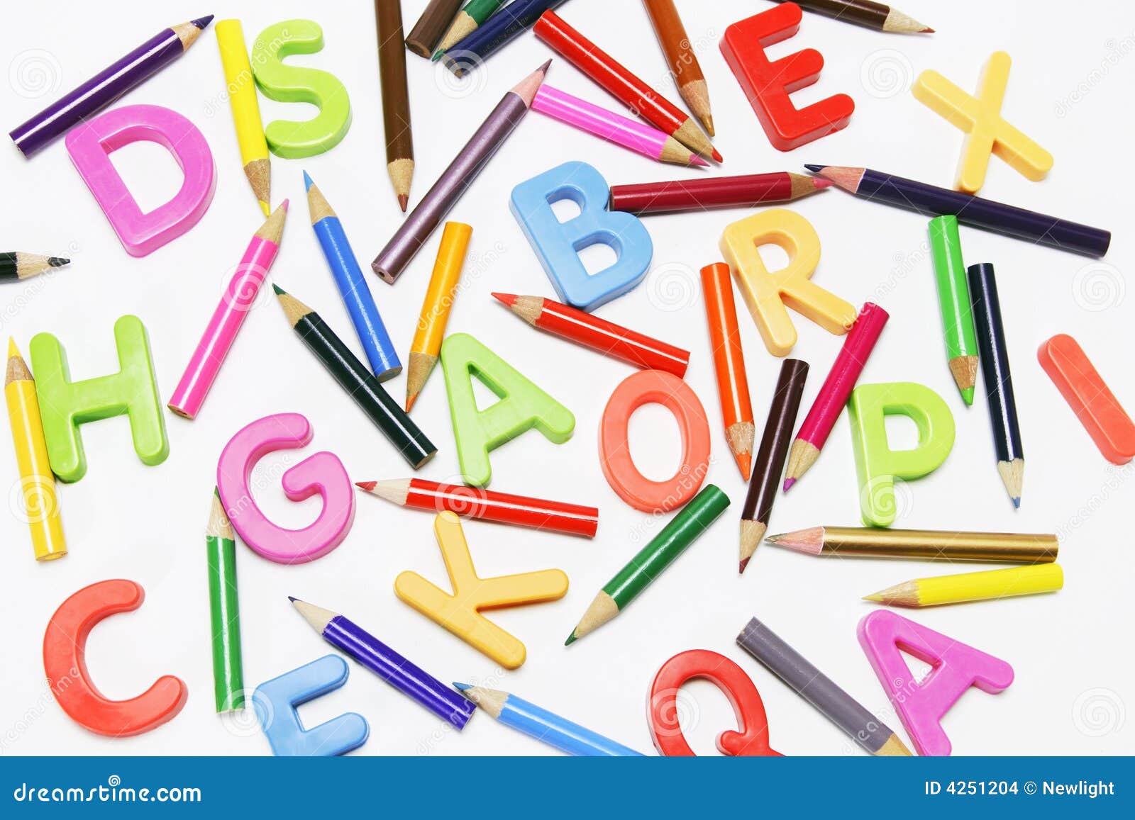 Color Pencils and Alphabets Stock Photo - Image of literacy, beginner ...