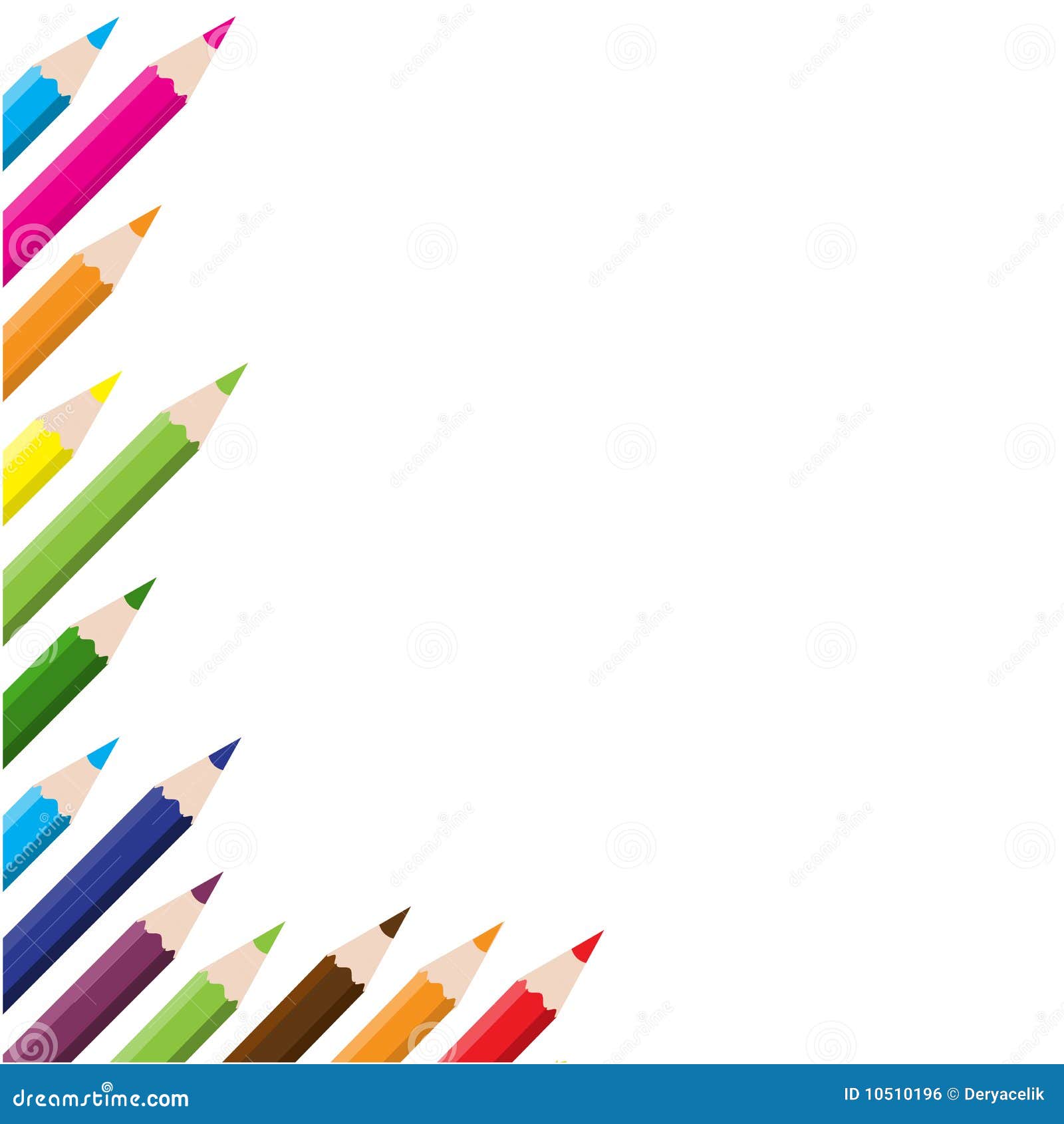 Color pencils background stock vector. Illustration of office - 10510196