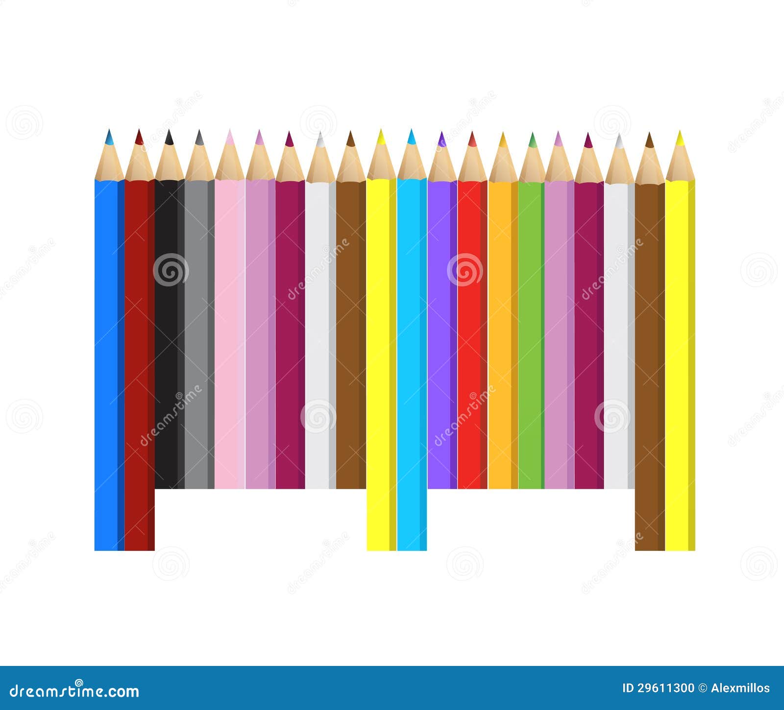 Color Pencils Barcode Upc Code Stock Illustration - Illustration of ...