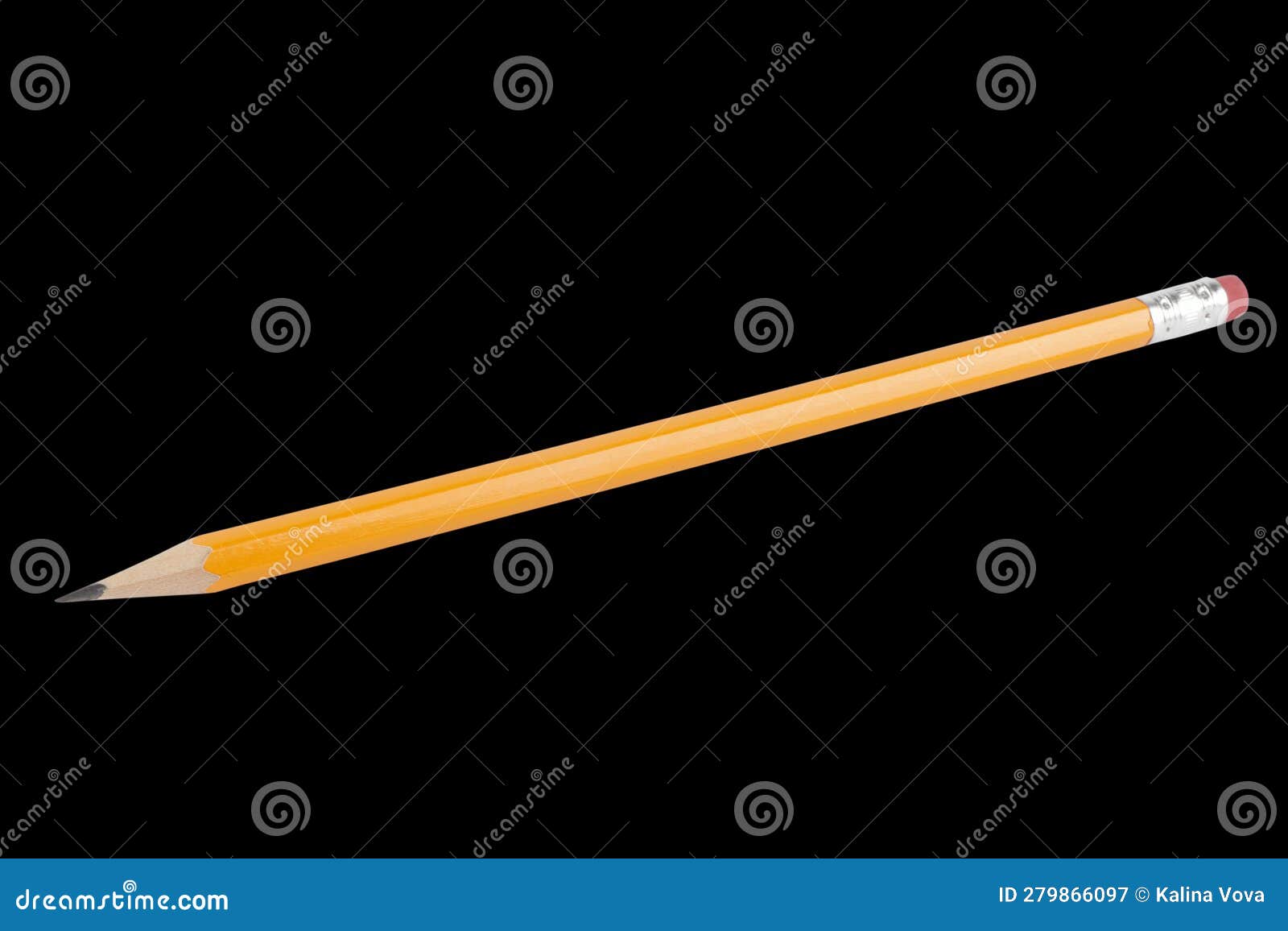 A Color Pencils on the Black Background Stock Image - Image of office ...