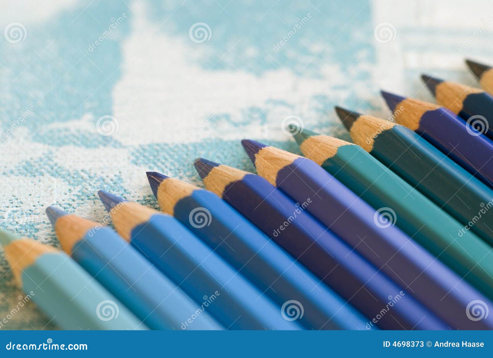 Color pencils in blue stock image. Image of navy, colors - 4698373