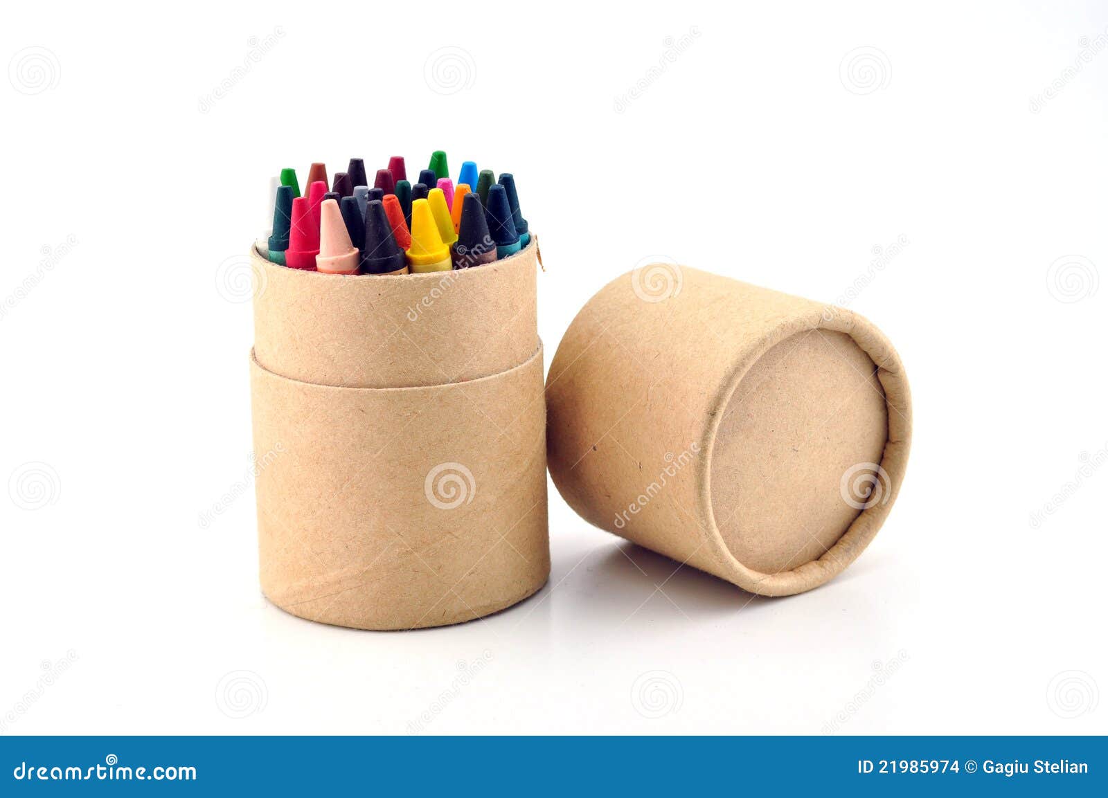 Color Pencils in Cardboard Box Stock Photo - Image of orange, education ...