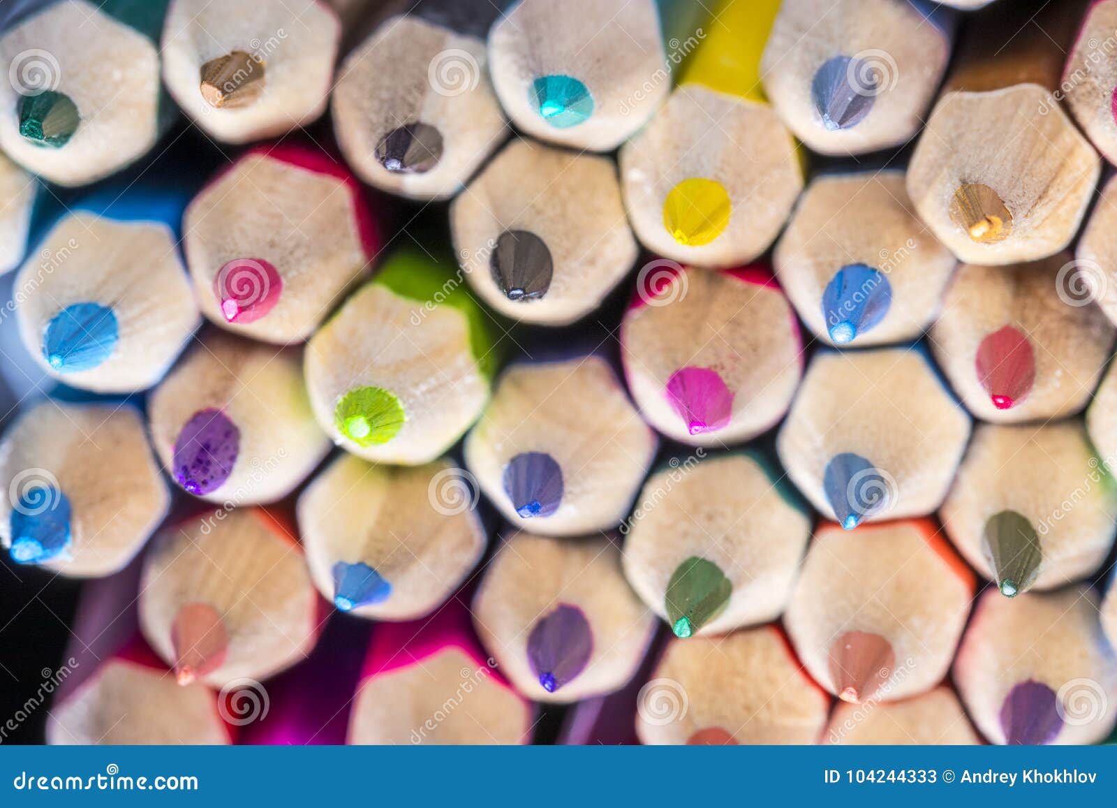 Color pencils close-up stock image. Image of palette - 104244333