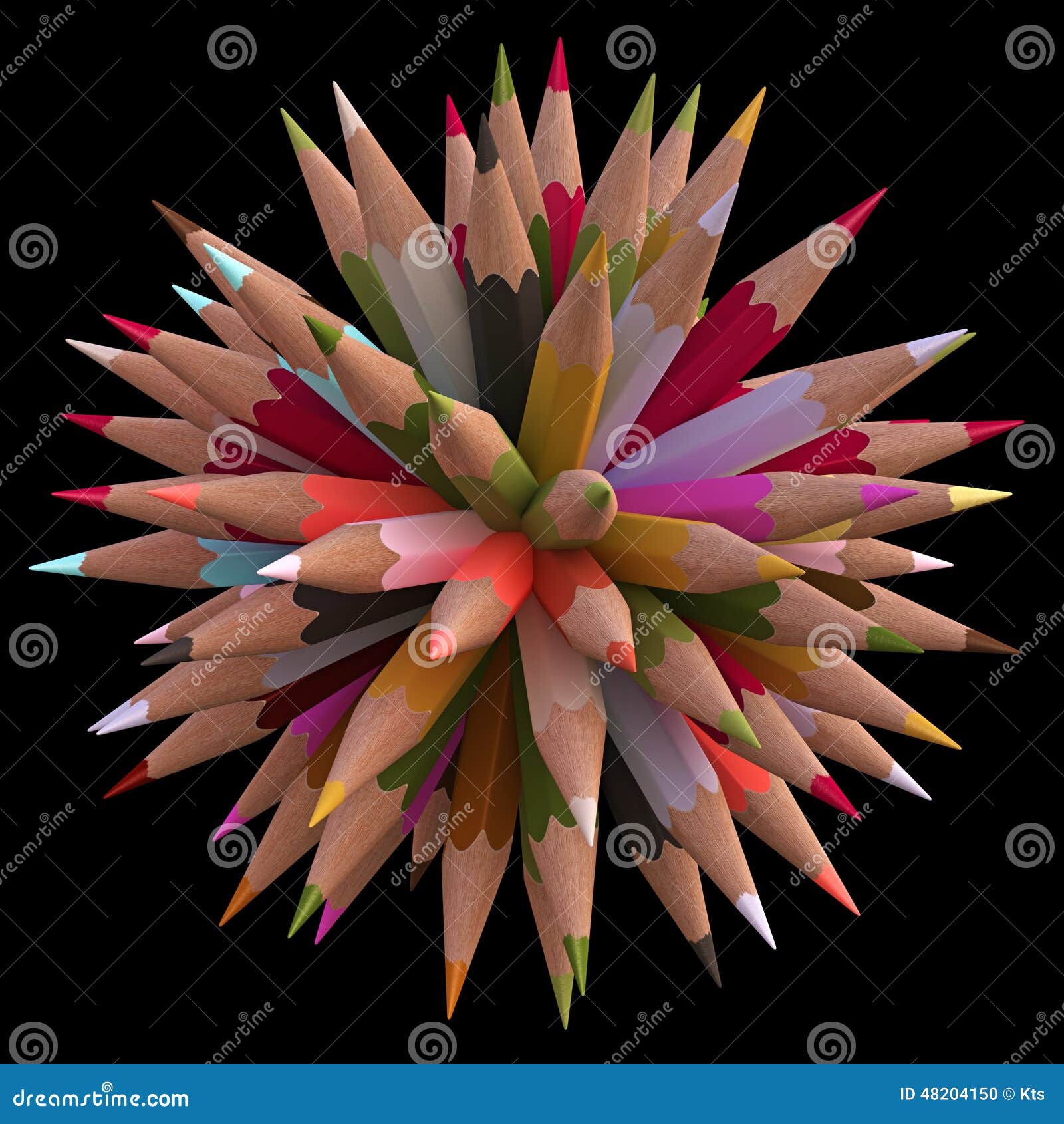80 Color Pencils stock illustration. Illustration of crayon - 48204150
