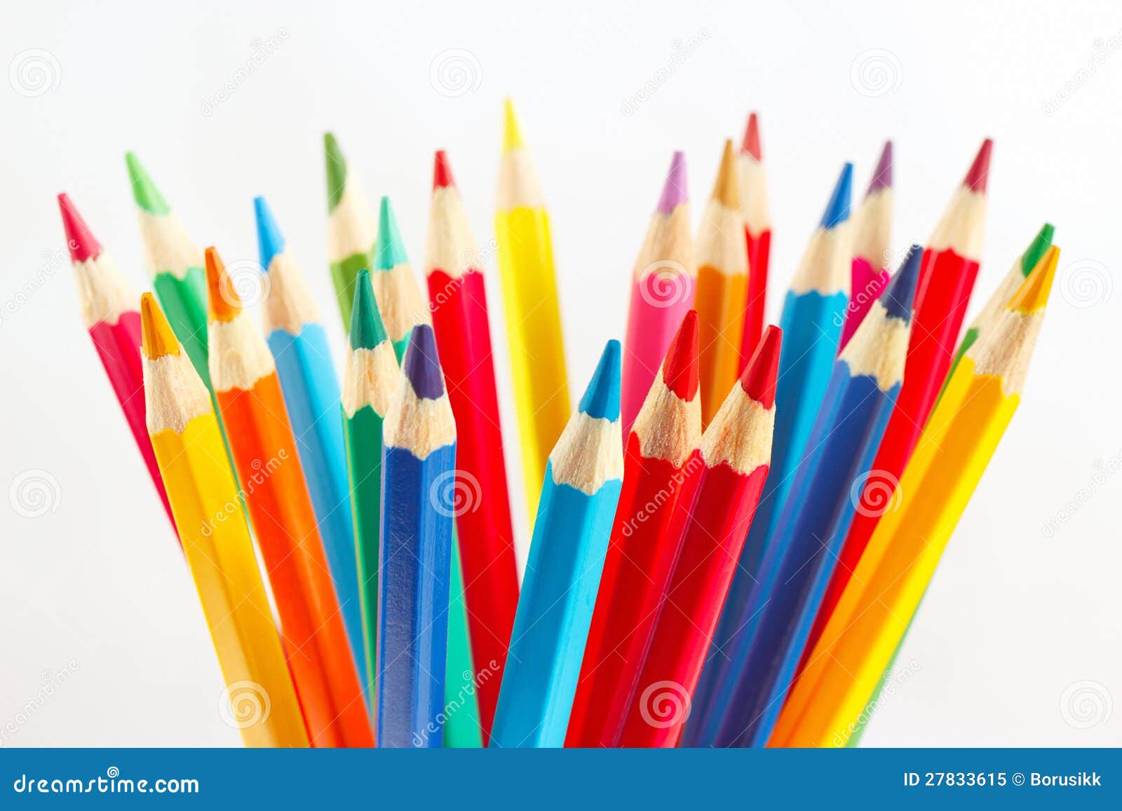 Color Pencils for Creativity on a White Background Stock Image - Image ...