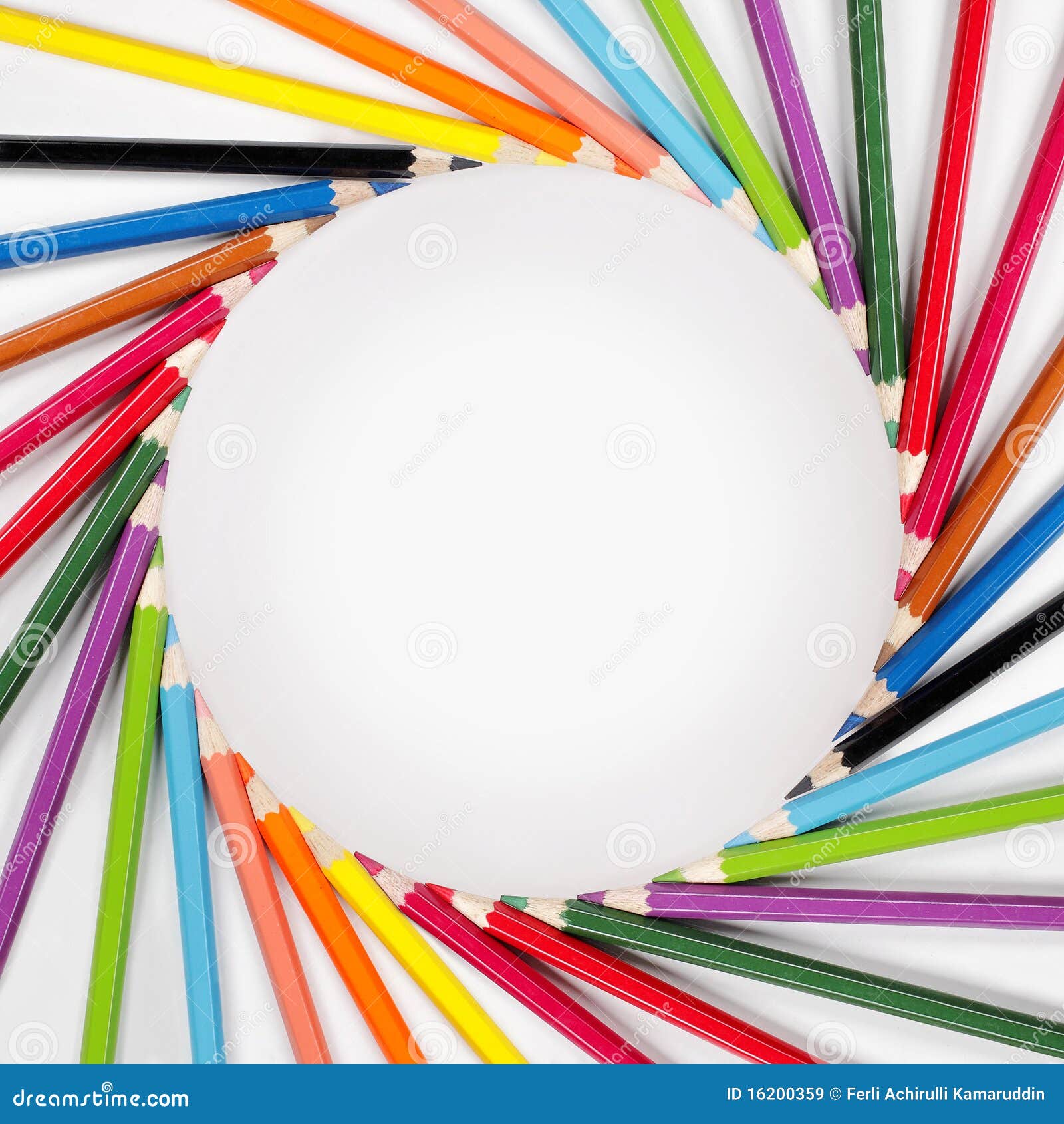 Color pencils frame stock image. Image of colors, empty - 16200359