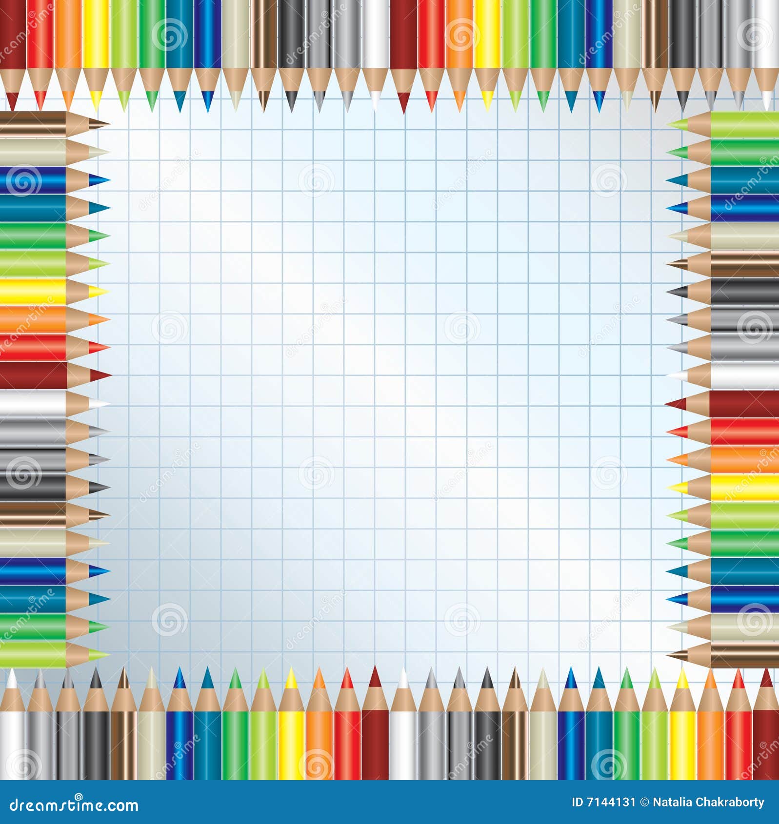 Color pencils frame stock vector. Illustration of creative - 7144131