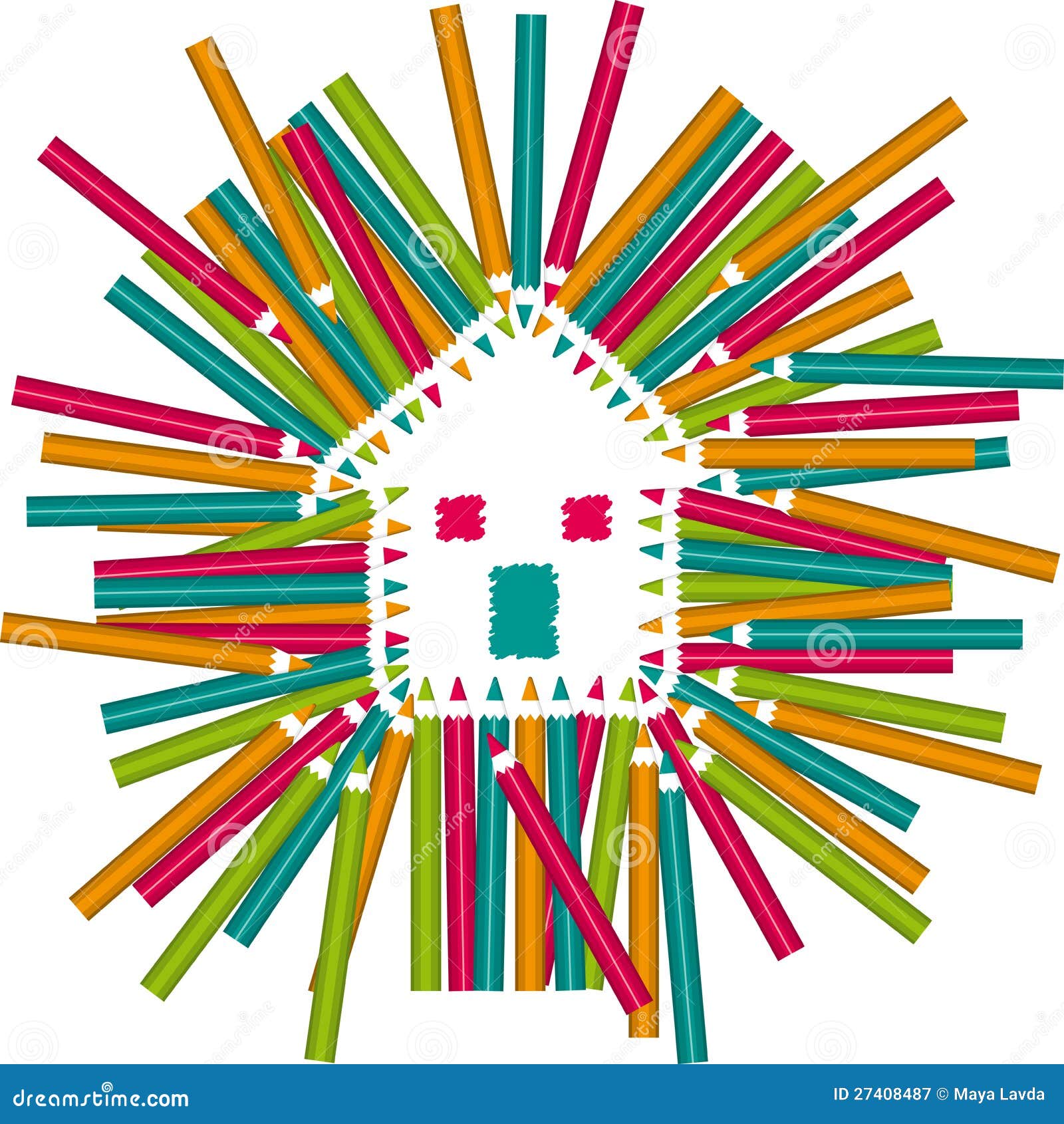 Color Pencils House stock vector. Illustration of craft - 27408487