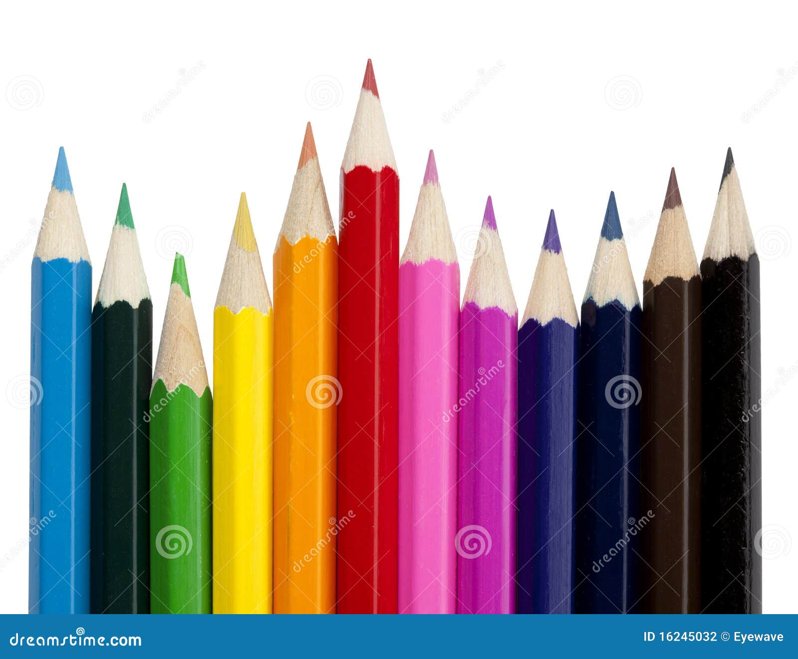 Color pencils isolated stock photo. Image of colorful - 16245032