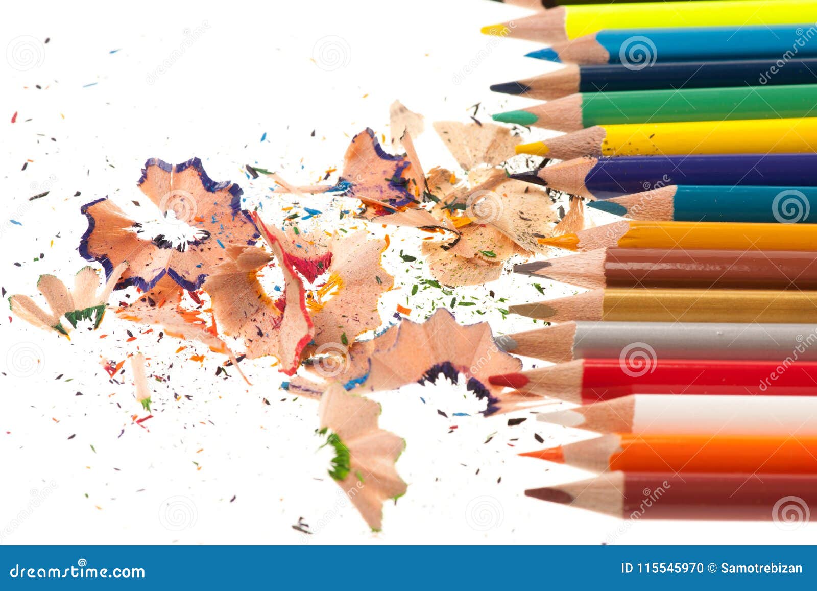 Color Pencils Isolated Over White Background Stock Photo - Image of ...