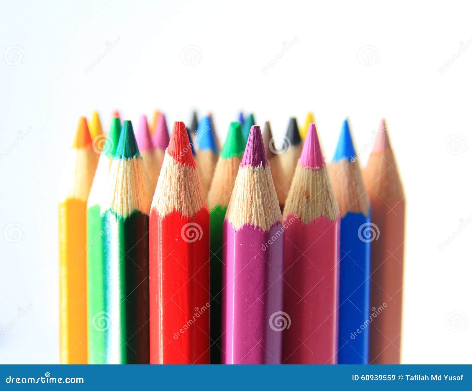 Color pencils in a line stock image. Image of sharp, complimentary ...