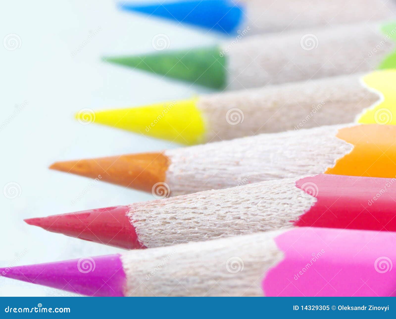 Color pencils macro stock image. Image of macro, office - 14329305