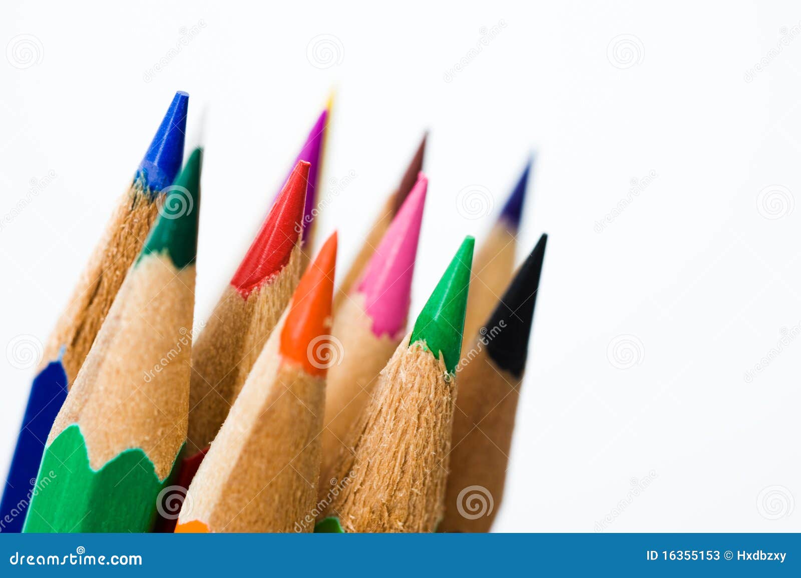 Color pencils macro stock image. Image of colour, colors - 16355153