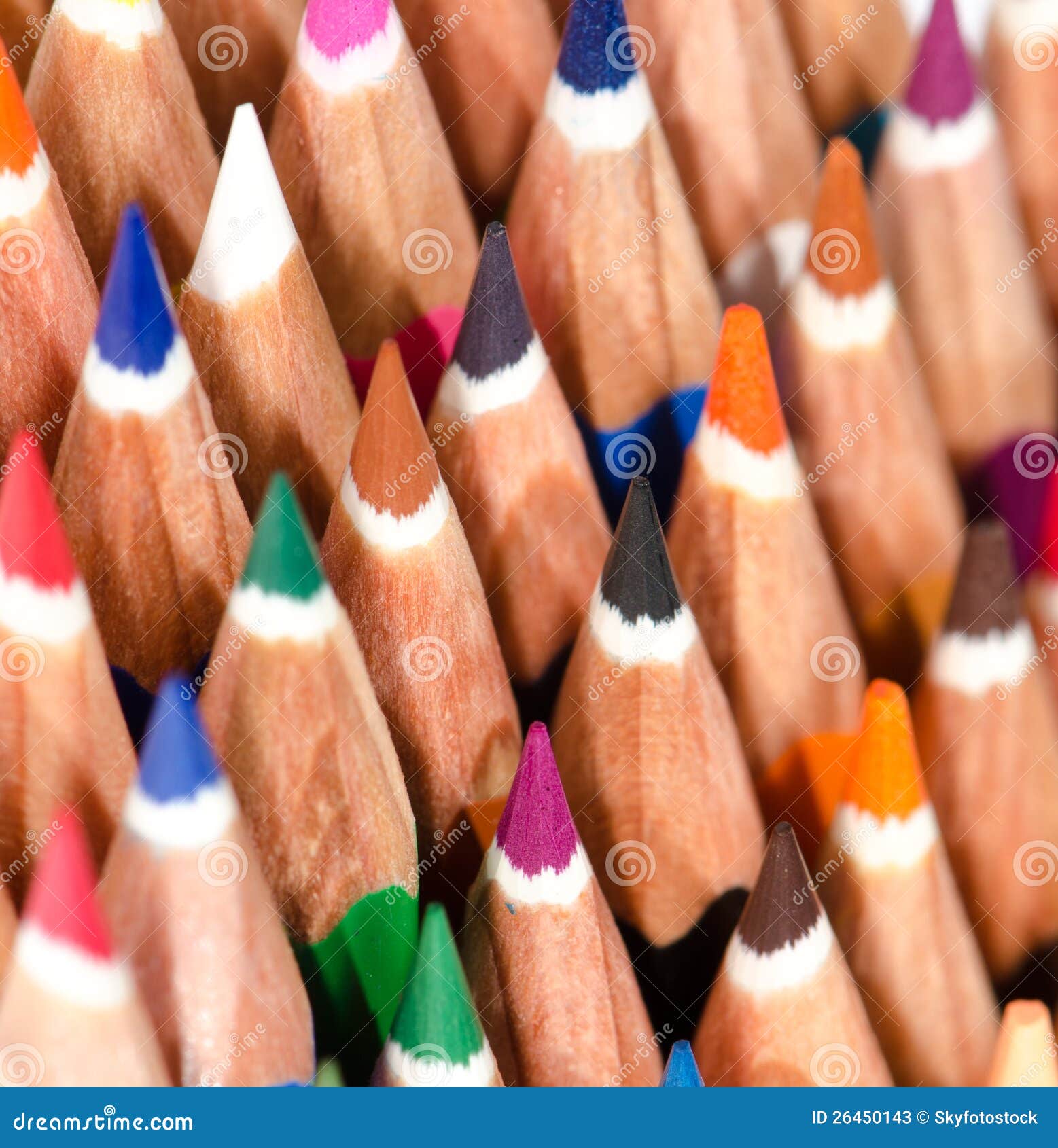 Color pencils macro stock image. Image of learn, blue - 26450143