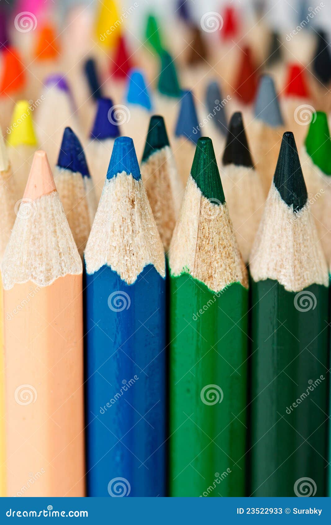 Color pencils macro shot stock image. Image of creative - 23522933