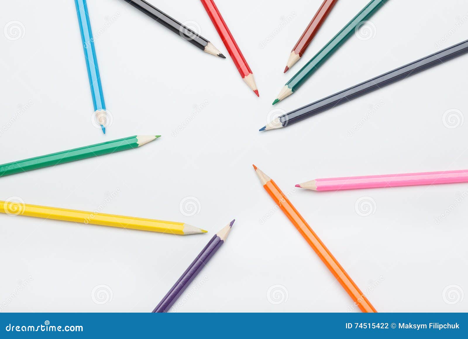 Color pencils mess stock photo. Image of object, write - 74515422