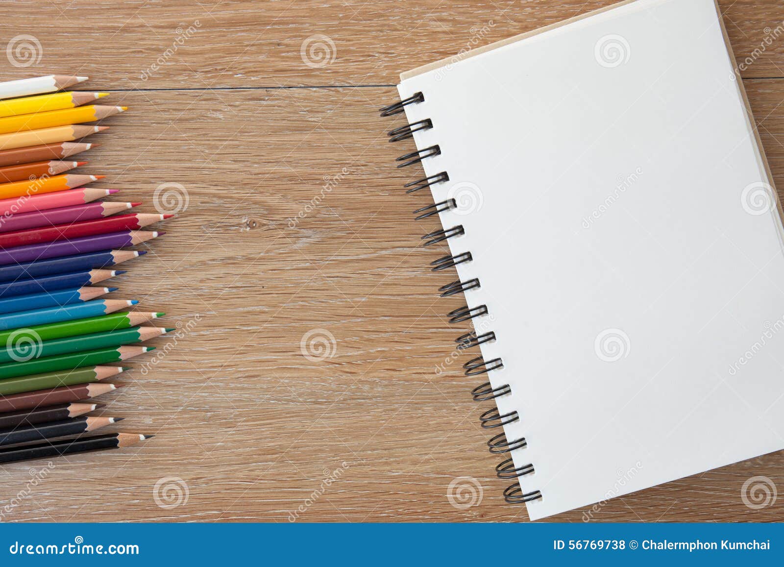 Color Pencils with Notebook Stock Photo - Image of diary, wood: 56769738