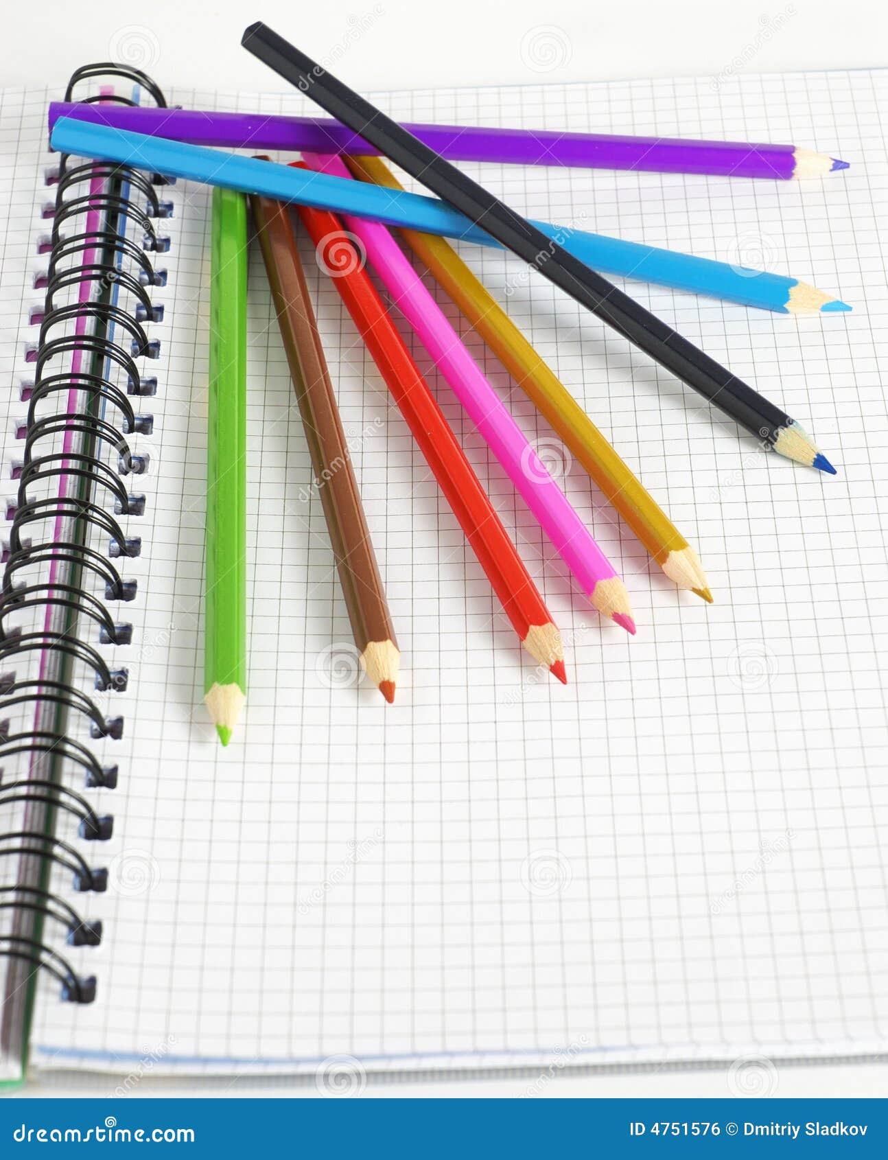 Color Pencils & Notepad Stock Photo - Image of design, lesson: 4751576