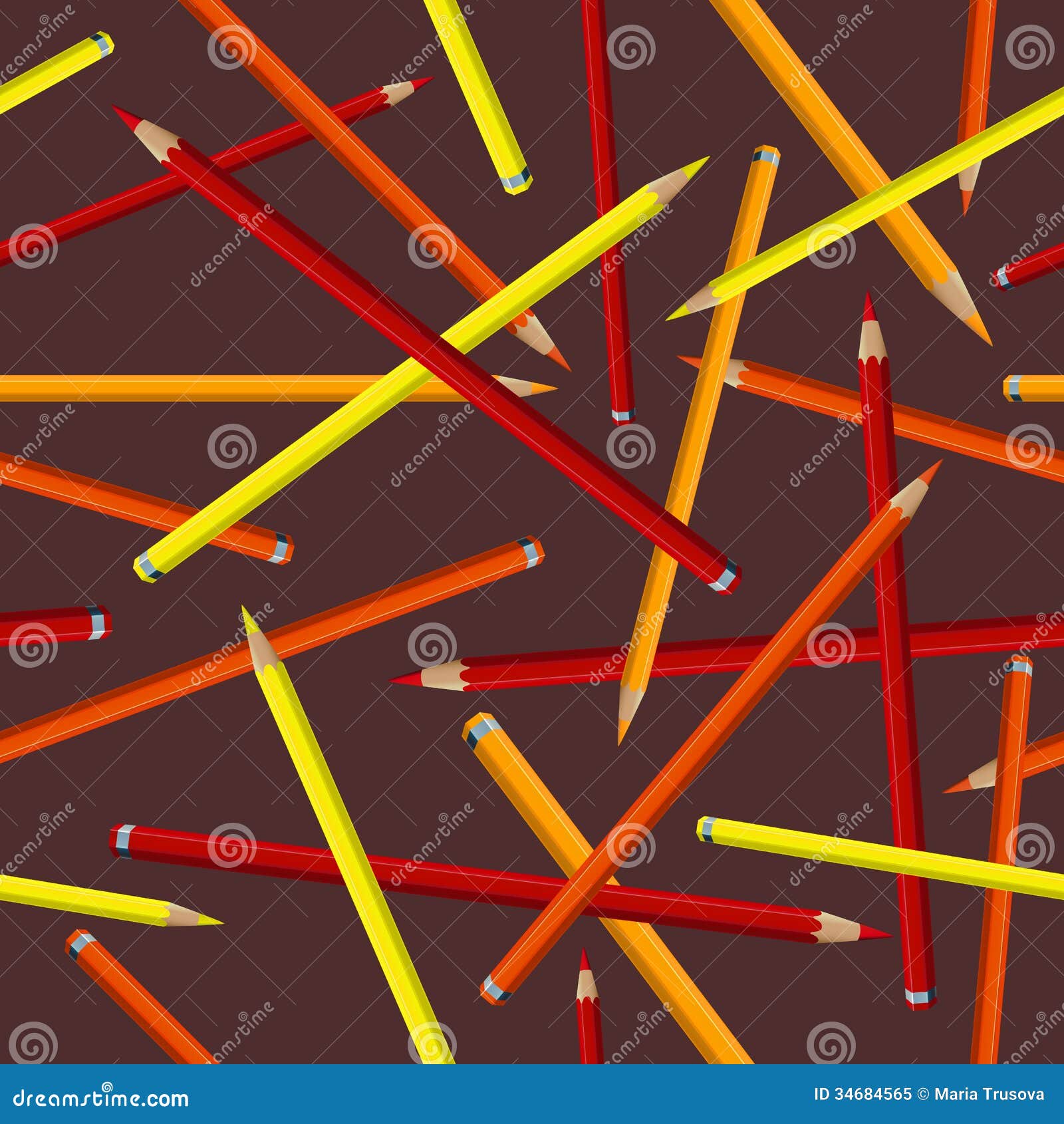 Color pencils pattern stock vector. Illustration of equipment - 34684565