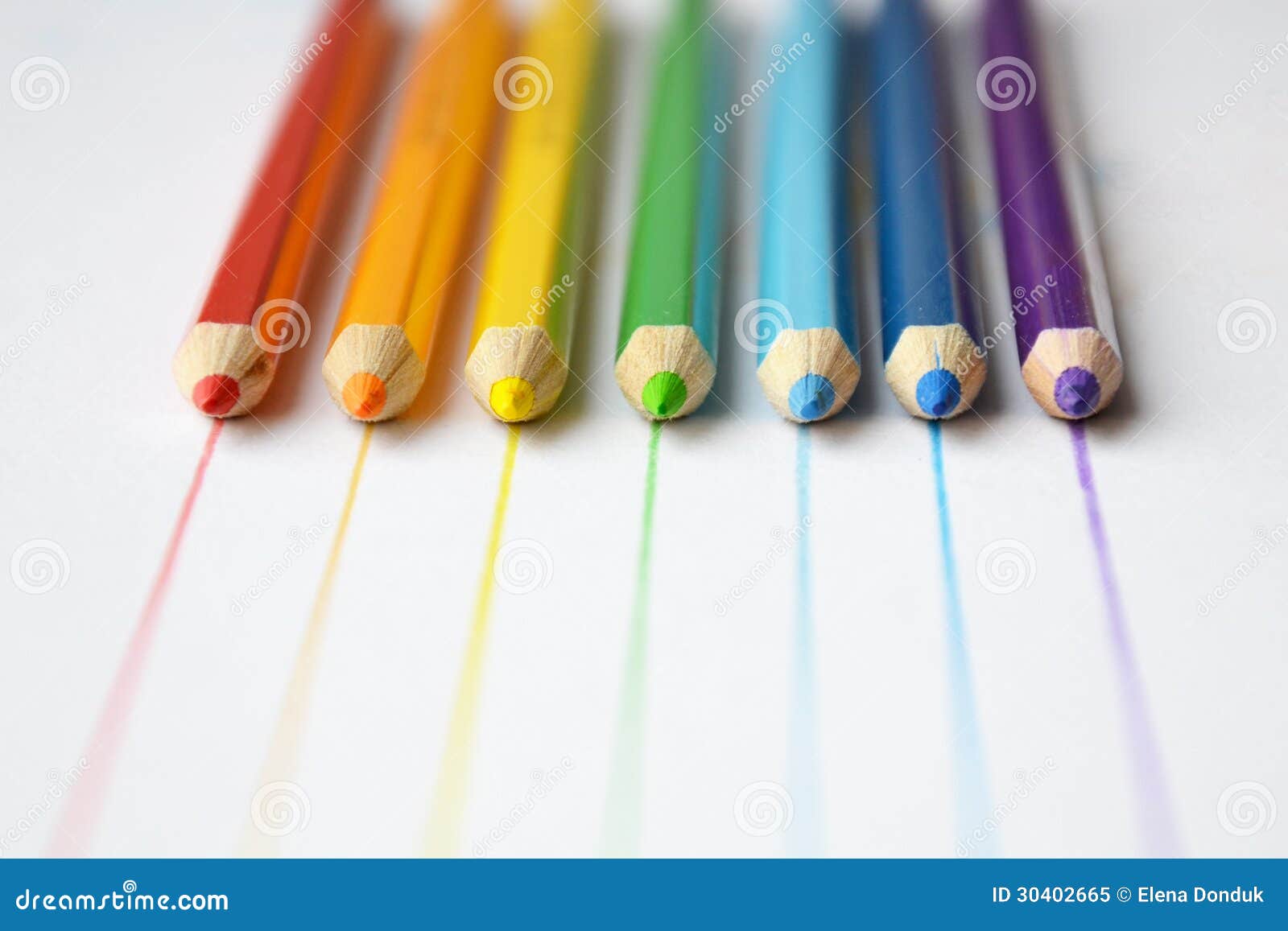 Color Pencils in Rainbow Colors Stock Image - Image of graphic ...