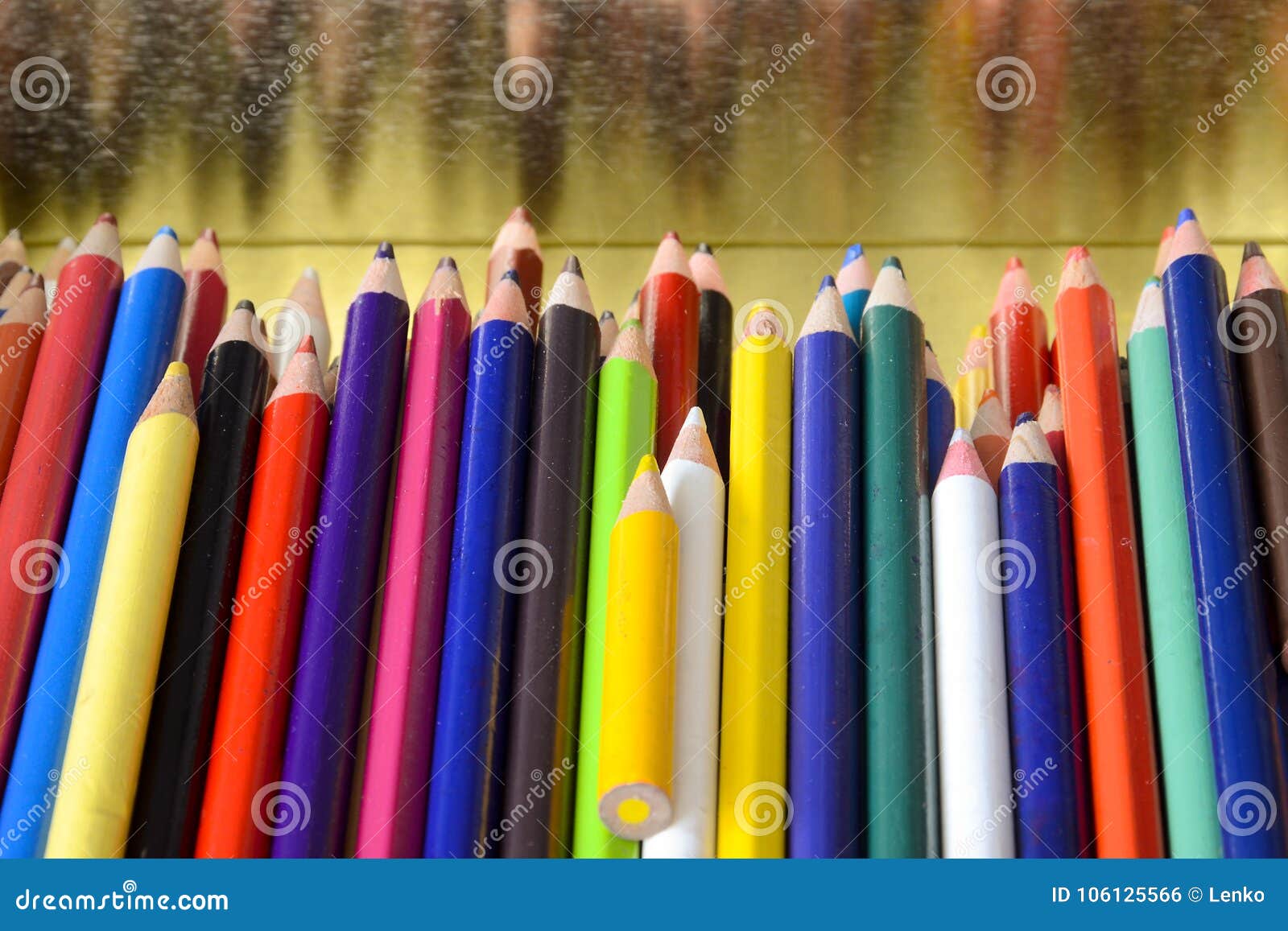 Color Pencils with Reflection Stock Photo - Image of white, green ...