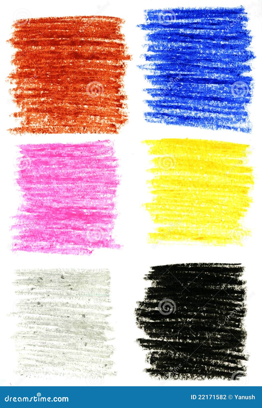 Color pencils strokes set stock photo. Image of dark - 22171582