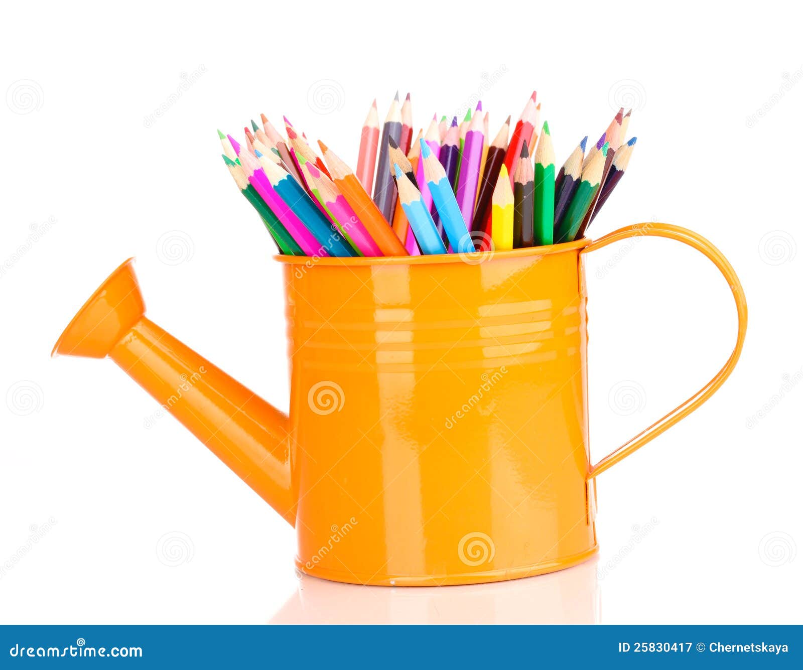 Color Pencils In Watering Can Stock Image - Image of creative, bright ...