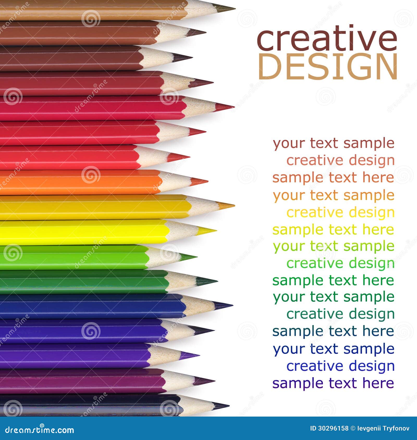 Color Pencils In Arrange In Color Wheel. Assortment Of Colored Pencils ...