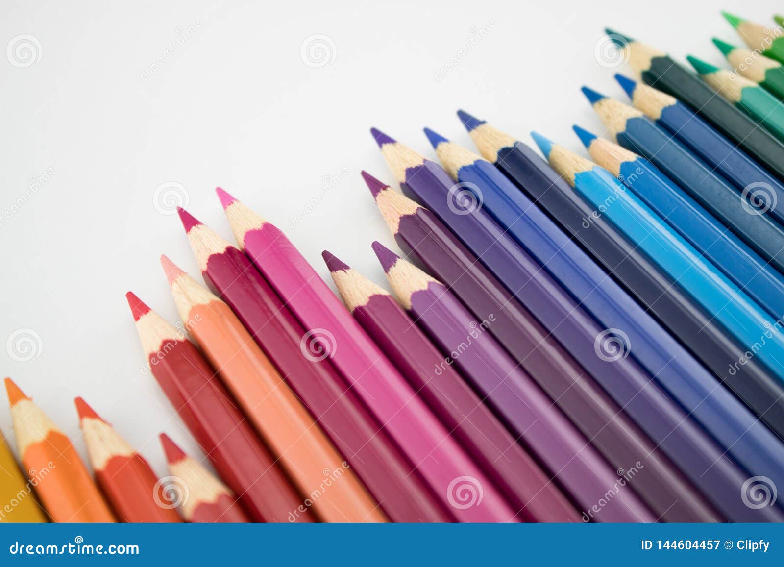 Color Pencils on White Background. Back To School Stock Image - Image ...