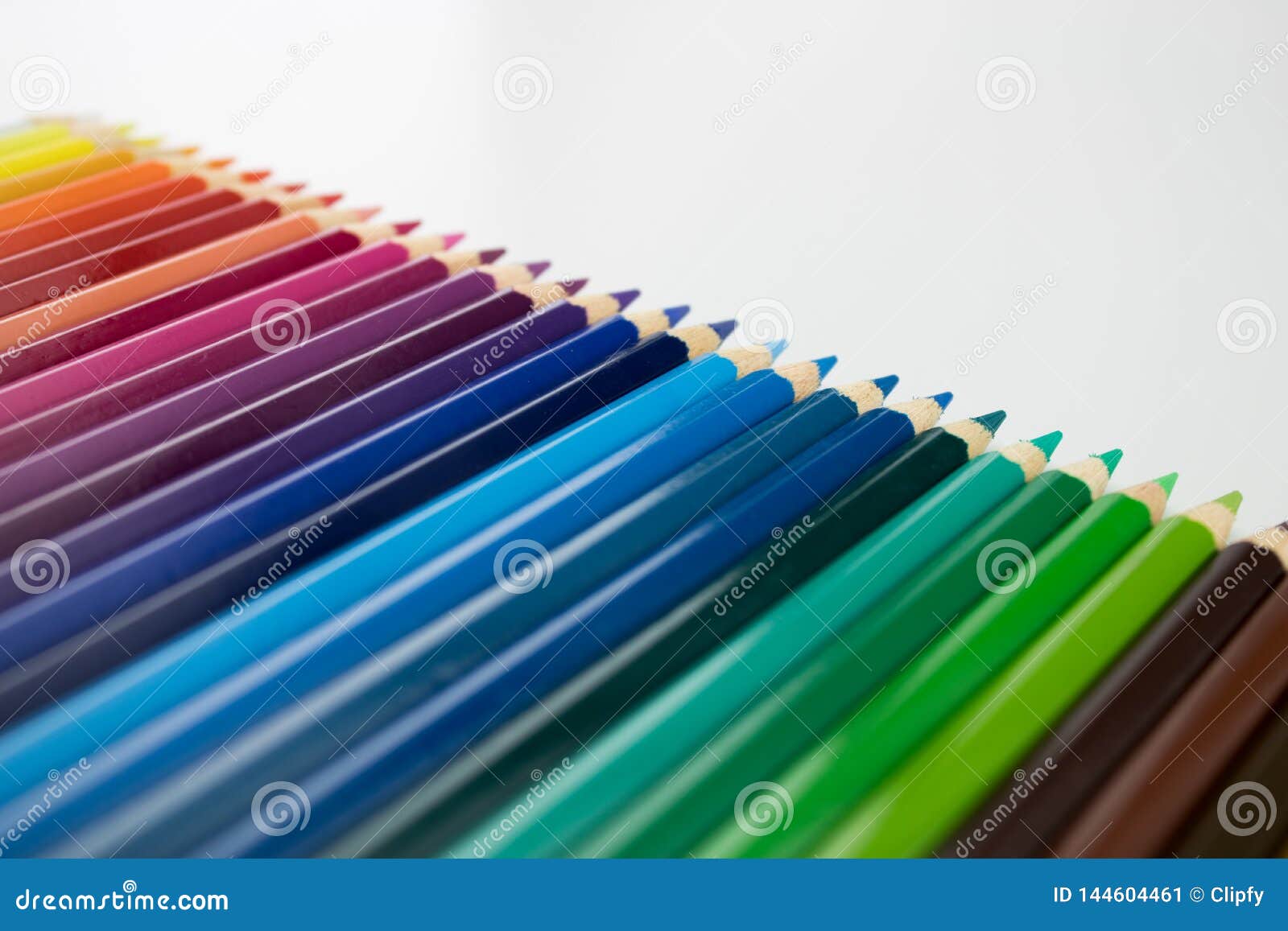 Color Pencils on White Background. Back To School Stock Image - Image ...